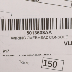 5013608AA - Dodge Ram Overhead Console Map Light Wiring Switches MOPAR ...