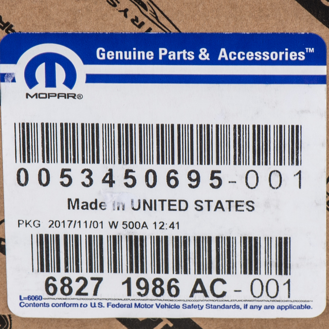 2016-2020 Ram Ignition Switch 68271986AC | QuirkParts