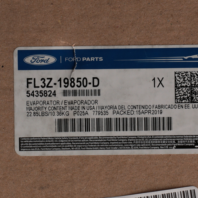 2015-2019 Ford Evaporator Assembly FL3Z-19850-D | Ford OEM Parts Outlet