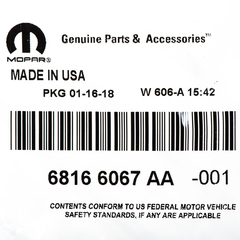2011-2013 Mopar O Ring Kit 68166067AA | QuirkParts