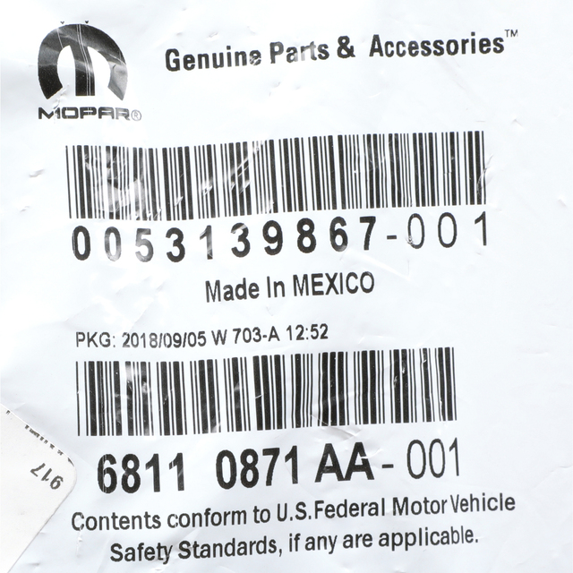 2012-2020 Mopar OEM NEW 12-20 Mopar Dodge Grand Caravan Frnt Door ...