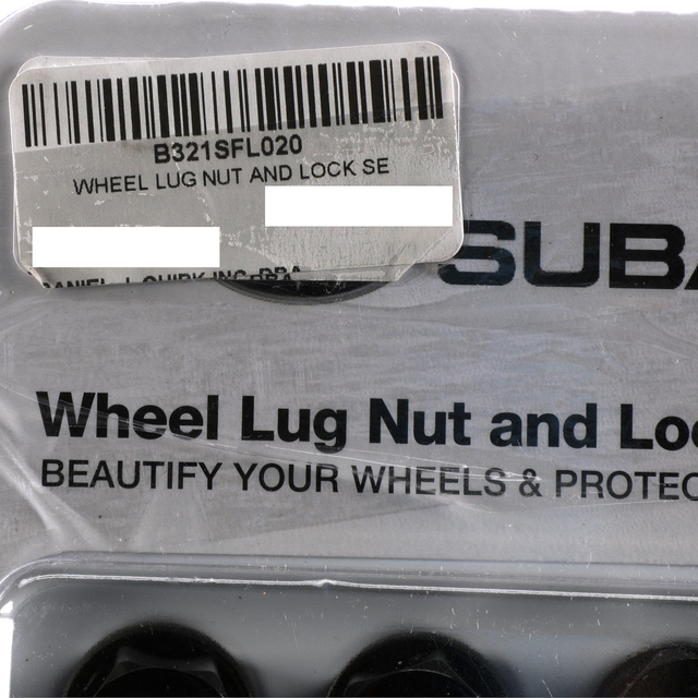 2020-2024 Subaru Wheel Locks, Black B321SFL020 | QuirkParts