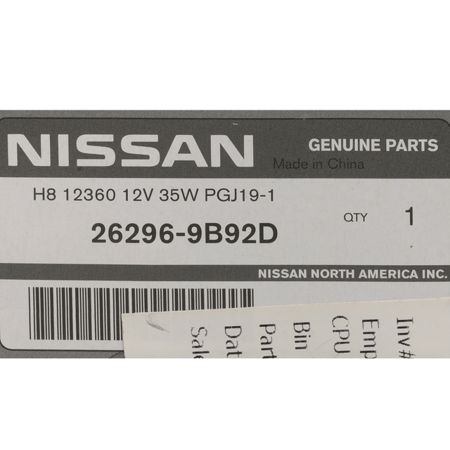 2007-2023 Nissan Fog Lamp Bulb B6296-4A001 | QuirkParts