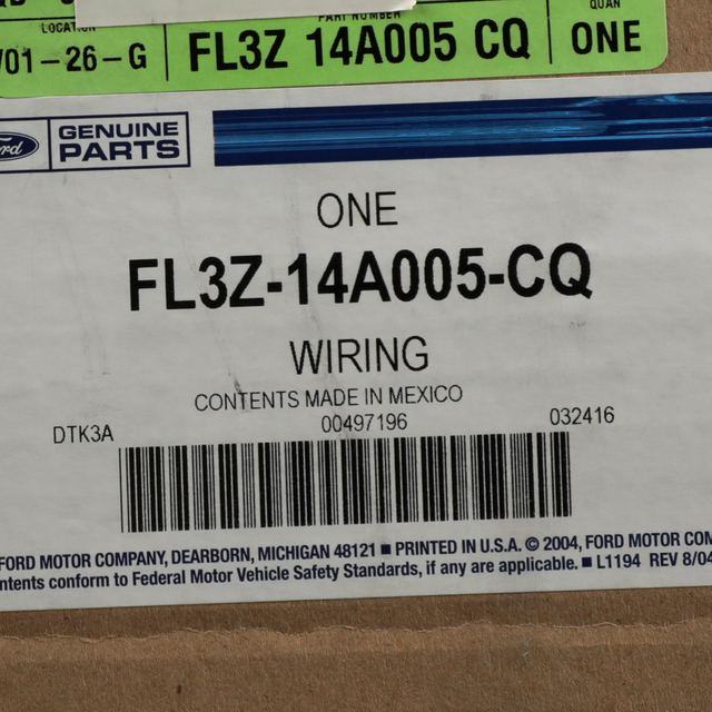 OEM NEW Ford 2015 F150 Wiring Assembly FL3Z14A005CQ FL3Z-14A005-CQ ...
