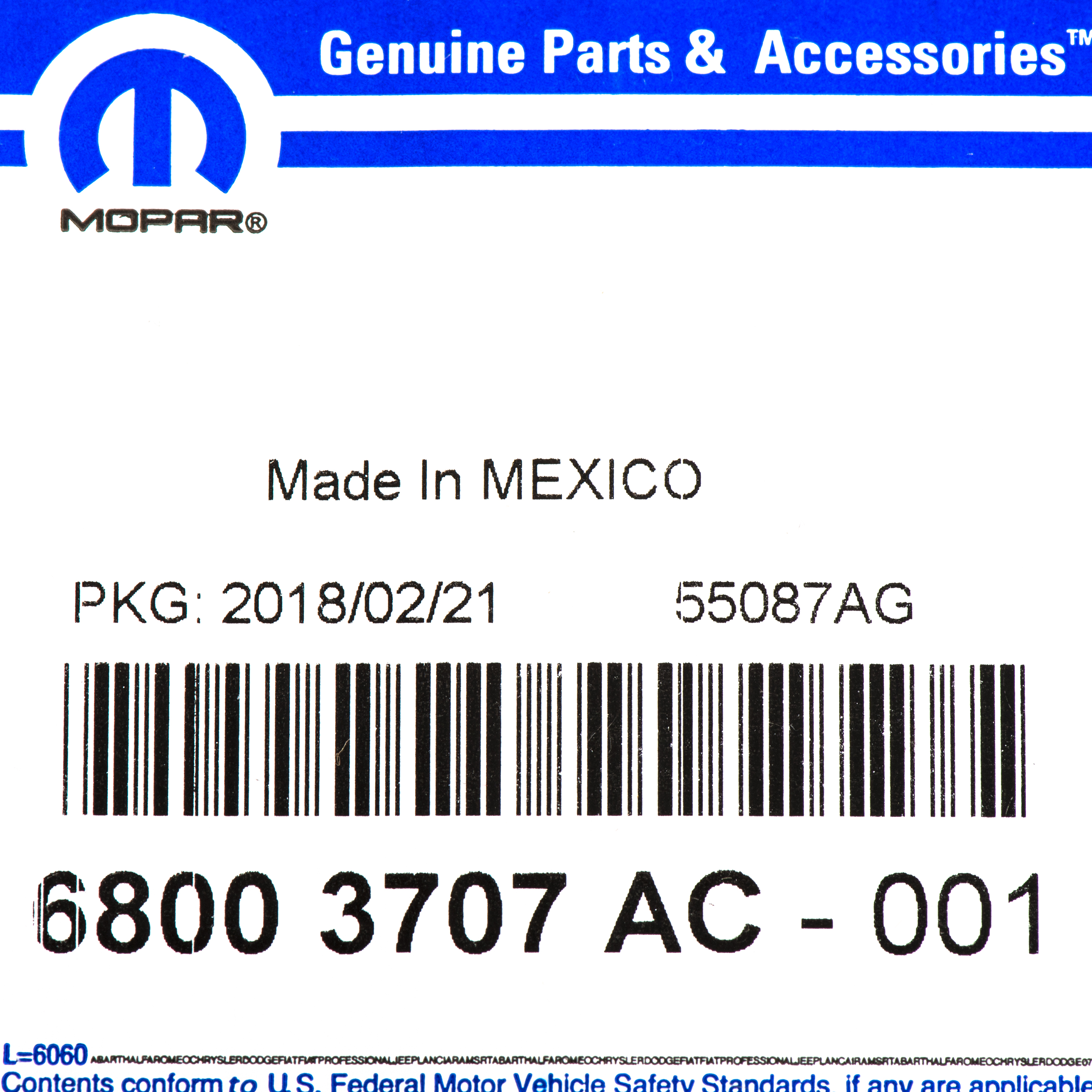 2007-2018 Mopar Disc Brake Caliper Assembly, Remanufactured, Right ...