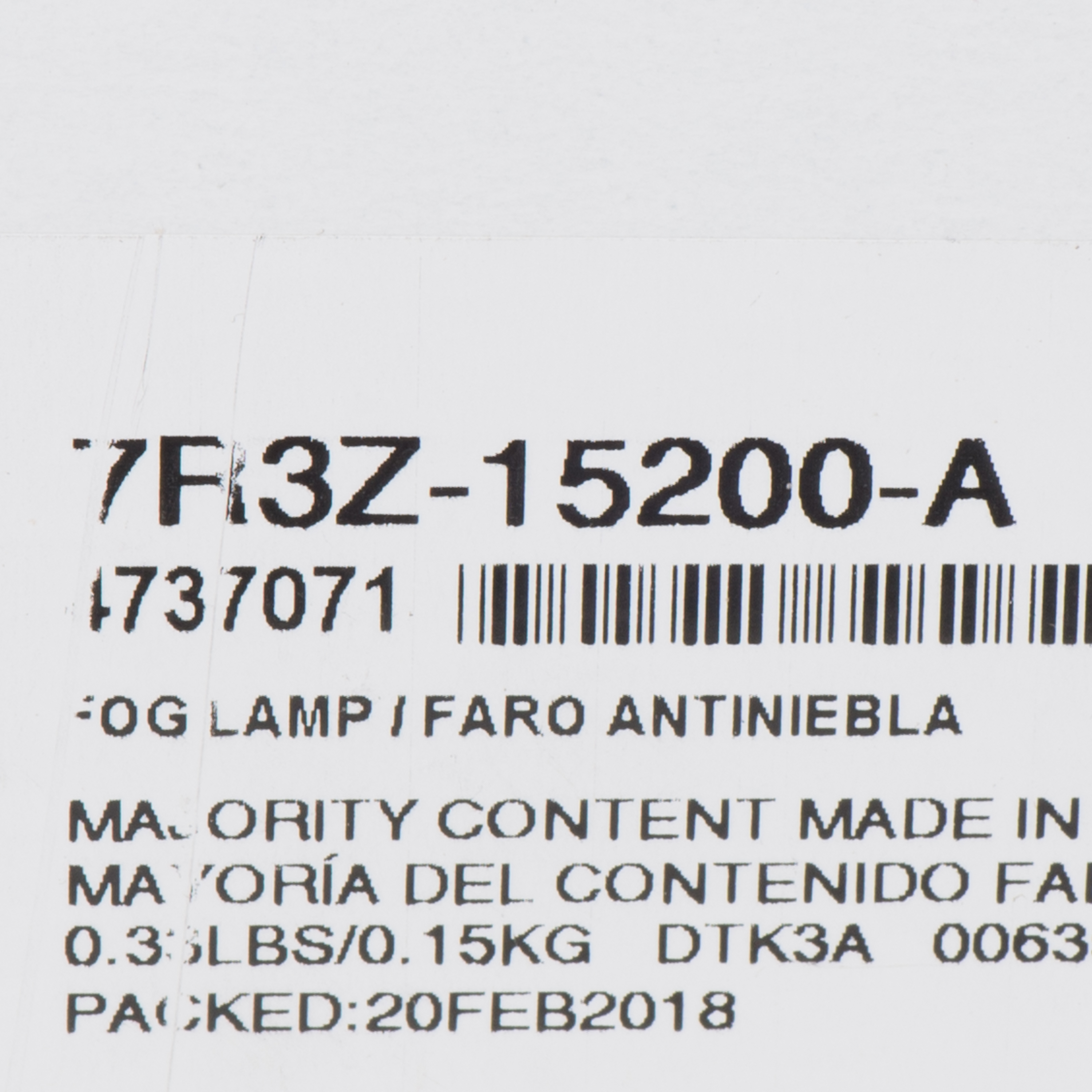 2007-2014 Ford OEM NEW 2007-2014 Ford Mustang Right Fog Front Lamp ...