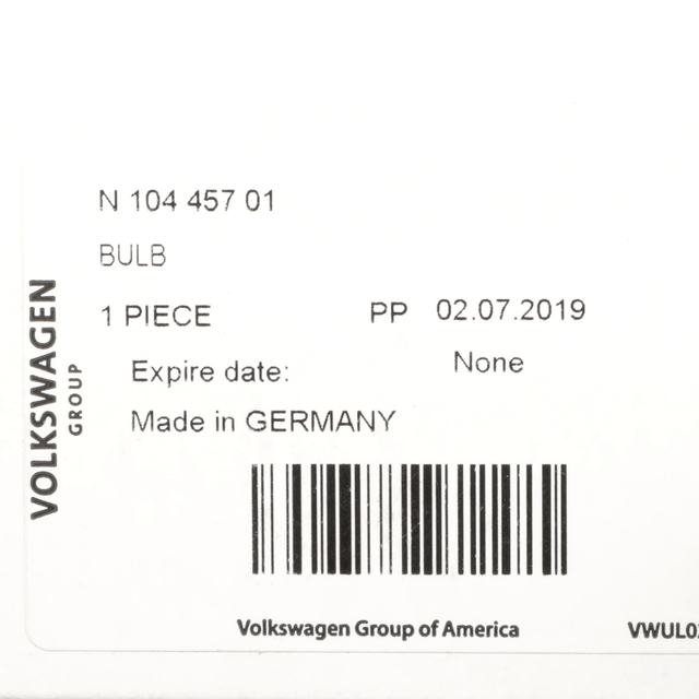 N-104-457-01 - VW Volkswagen SINGLE XENON Headlight Bulb GENUINE OEM ...