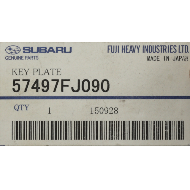 Key Plate Blank Master 57497FJ090 | QuirkParts