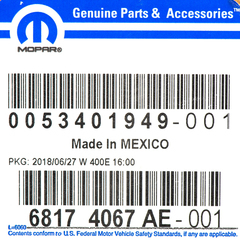 2015-2023 Dodge Challenger Headlamp, Left 68174067AF | Mopar OEM Parts ...