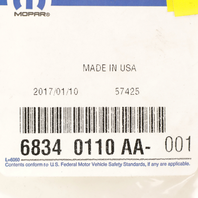 Wiring Kit 68340110AA | Mopar OEM Parts Outlet