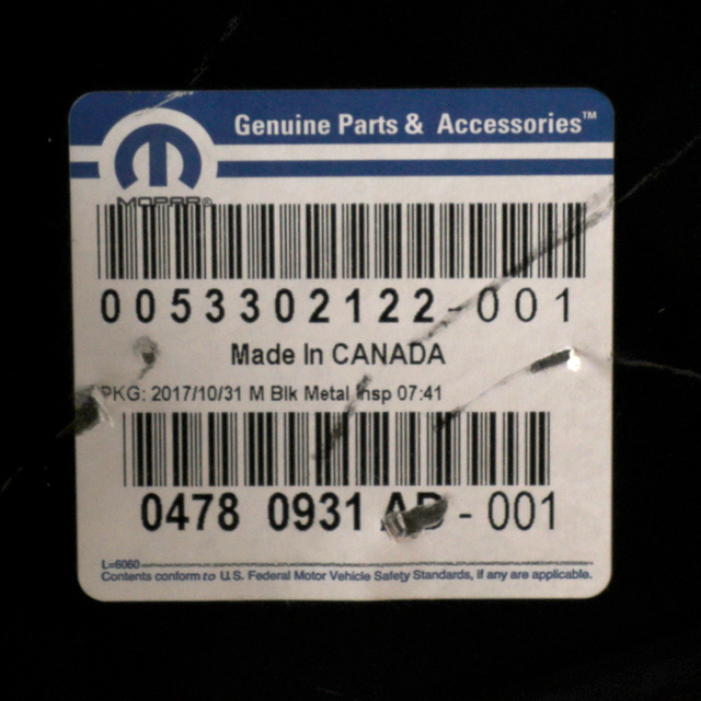 2005-2023 Mopar Body Side To Fender Reinforcement, Left 4780931AD ...