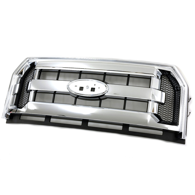 2015-2016 Ford F-150 Chrome Radiator Grille w/ Side Mesh Inserts OEM ...