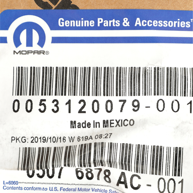 2009-2020 Dodge Journey Wheelhouse Seal 5076878AC | QuirkParts