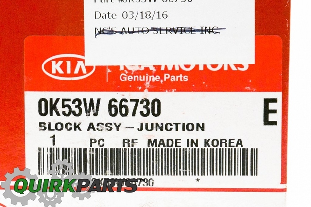 Block Assembly Junction 0K53W-66730 | QuirkParts
