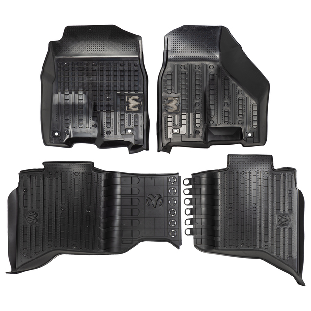 2013-2022 Ram All-Weather Floor Mats, Bucket-Style, Crew Cab, Black ...