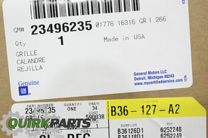 2016-2019 GM Grille 23496235 | QuirkParts