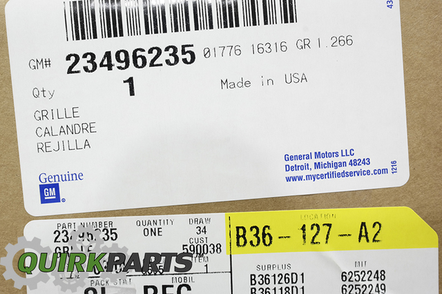 2016-2019 GMC Sierra 1500 Bright Chrome Front Grille with GMC Emblem ...