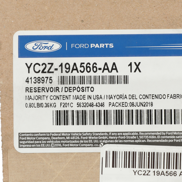 Ford E150 E250 E350 Econoline Van Hood AC Heat Vacuum Reservoir OEM ...