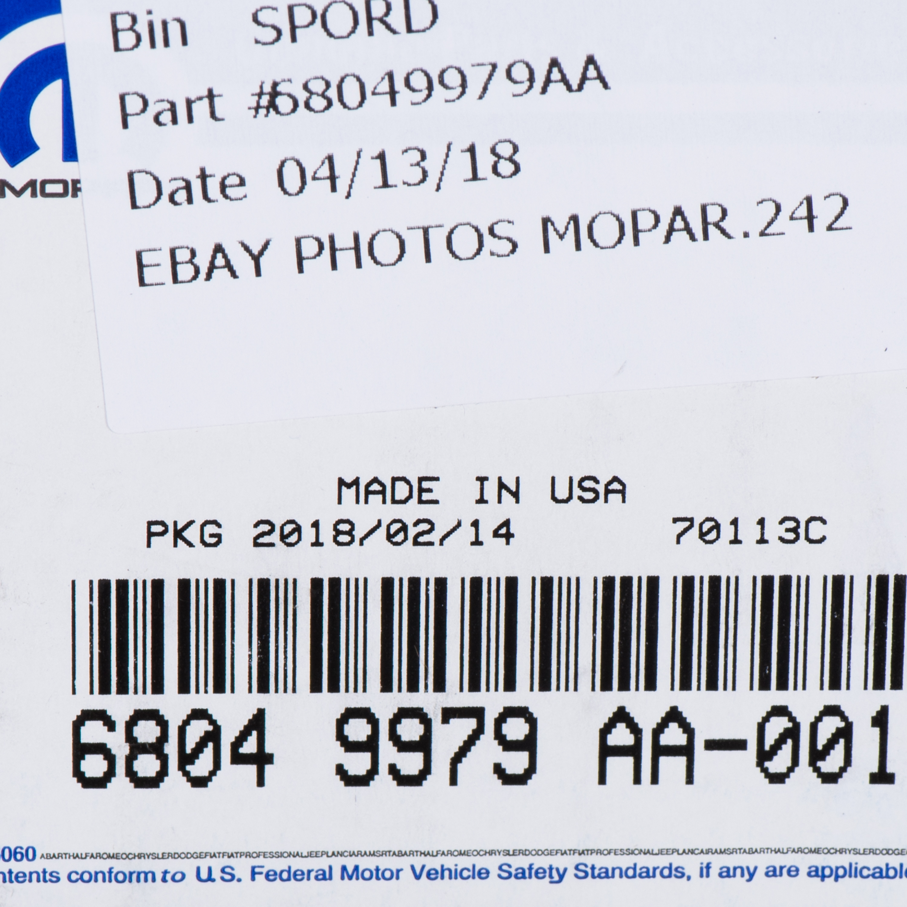 2009-2020 Mopar Rear A/C Duct 68049979AA | QuirkParts
