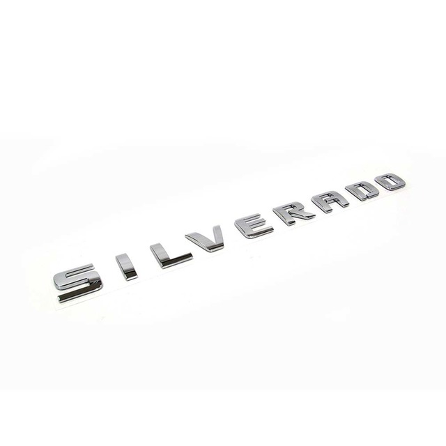 2007-2019 GM Chevrolet 'Silverado' Chrome Nameplate Emblem Letters OEM ...