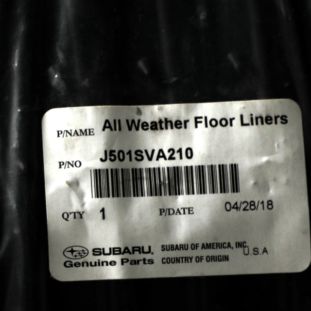 J501SVA210 - OEM NEW 15-20 Subaru WRX Base Custom Fitted All Weather ...