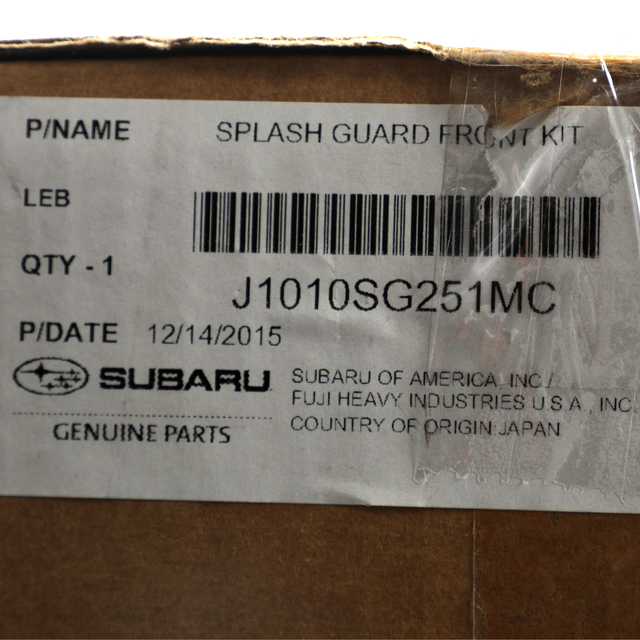 Splash Guard Front Kit J1010SG251MC | QuirkParts