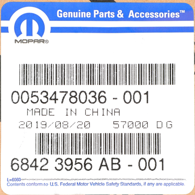 2019-2020 Jeep Cherokee Hood Nameplate 68423956AB | QuirkParts