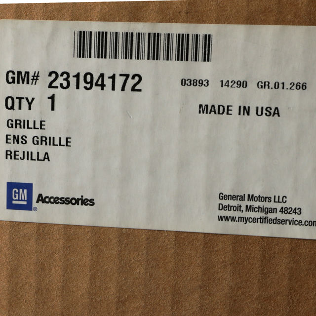 2014-2015 GM Exterior Trim, Grille Package 23194172 | QuirkParts
