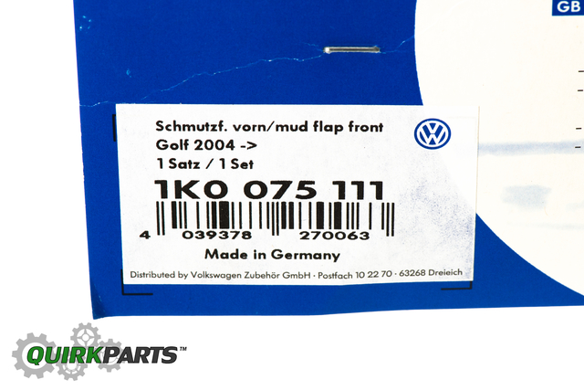 2007-2012 Volkswagen 2006-2009 VW Volkswagen Golf Rabbit Front Splash ...