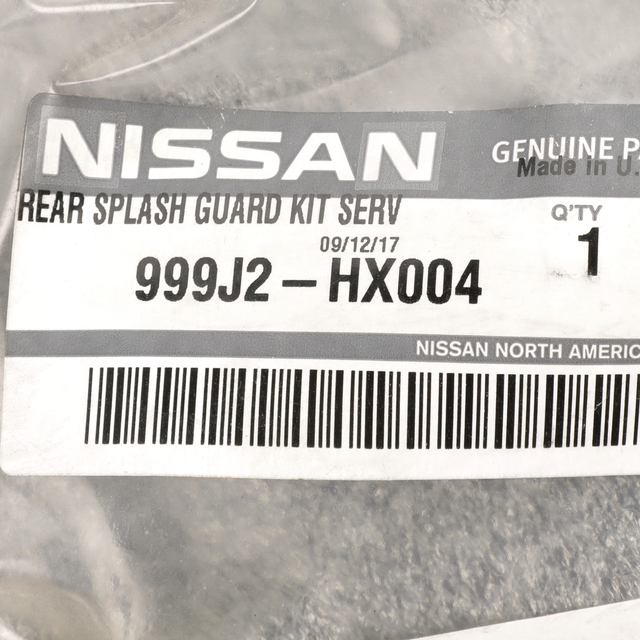 2012-2018 Nissan Splash Guards, Rear 999J2-HX004 | QuirkParts