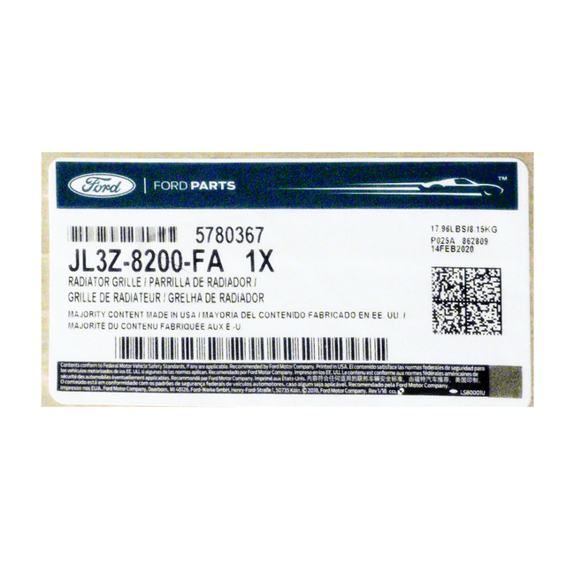 2018-2020 Ford F-150 Grille JL3Z-8200-FCPTM | Ford OEM Parts Outlet