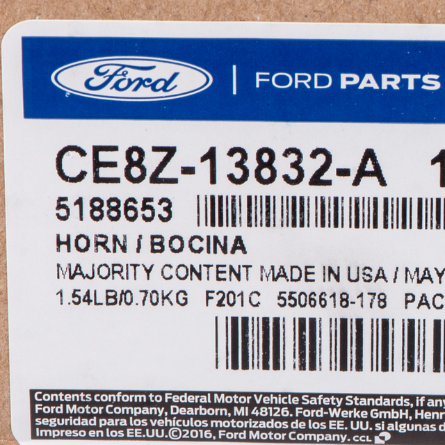 2011-2013 Ford Fiesta OEM NEW 2011-2013 Ford Fiesta Horn Assembly Dual ...