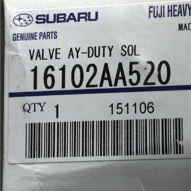 2014 Subaru Forester Solenoid Valve 16102AA520 | QuirkParts