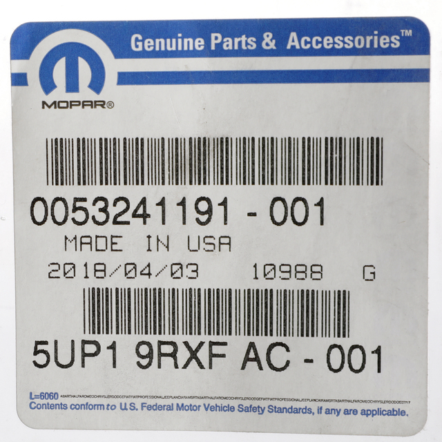 2017-2025 Jeep Compass Wheel Flare Molding, Left 7ST33RXFAA | Mopar OEM ...