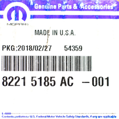 2018-2025 Jeep Wrangler Molded Cargo Tray 82216626AB | QuirkParts