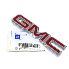OEM NEW 1998-07 GM Rear Tail Gate GMC Emblem Badge Nameplate Red Chrome ...