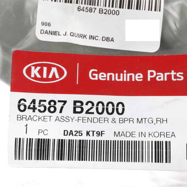 2014-2019 Kia OEM NEW 15-18 Kia Soul Passenger Sd Fender Bracket ...