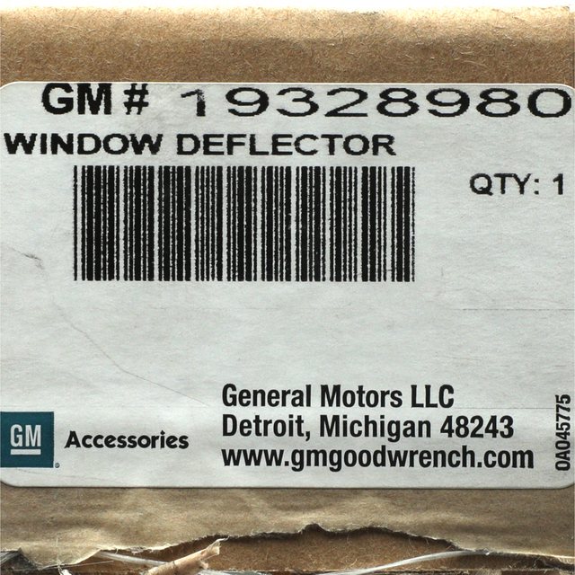 2014-2019 Chevrolet Air Deflector, Side Windows, In-Channel 19328980 ...