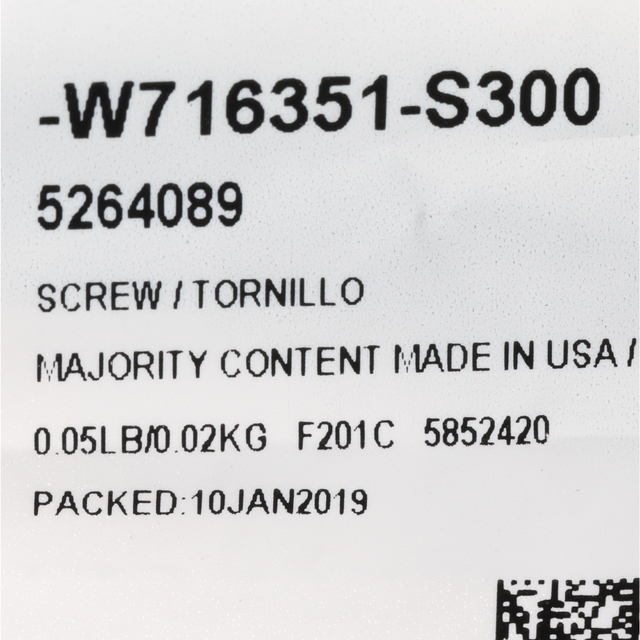 2013-2020 Ford Wheel Opening Molding Screw -W716351-S300 | QuirkParts