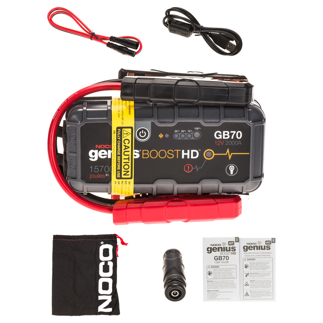 2015-2021 GM NOCO Genius Boost GB70 HD 2000 Amp 12V UltraSafe Lithium ...