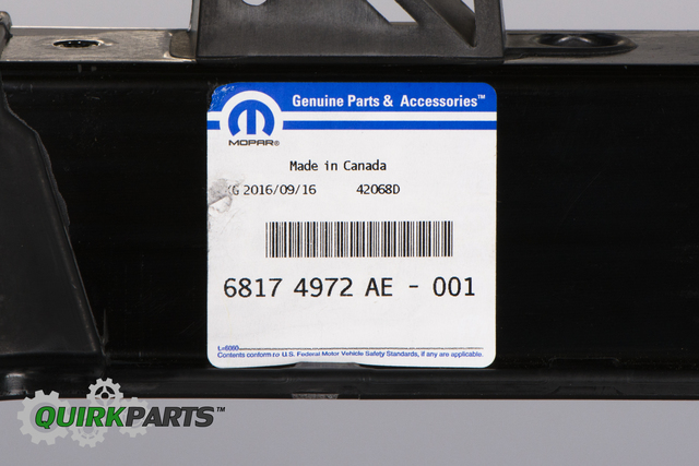 2015-2021 Dodge Challenger Front Support Cross-Member 68174972AF ...