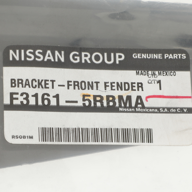 2018-2019 Nissan Kicks Fender Mtg Bkt F3161-5RBMA | QuirkParts