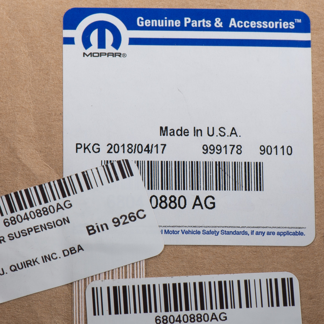 2009-2020 Mopar Suspension Shock Absorber Kit 68040880AH | QuirkParts
