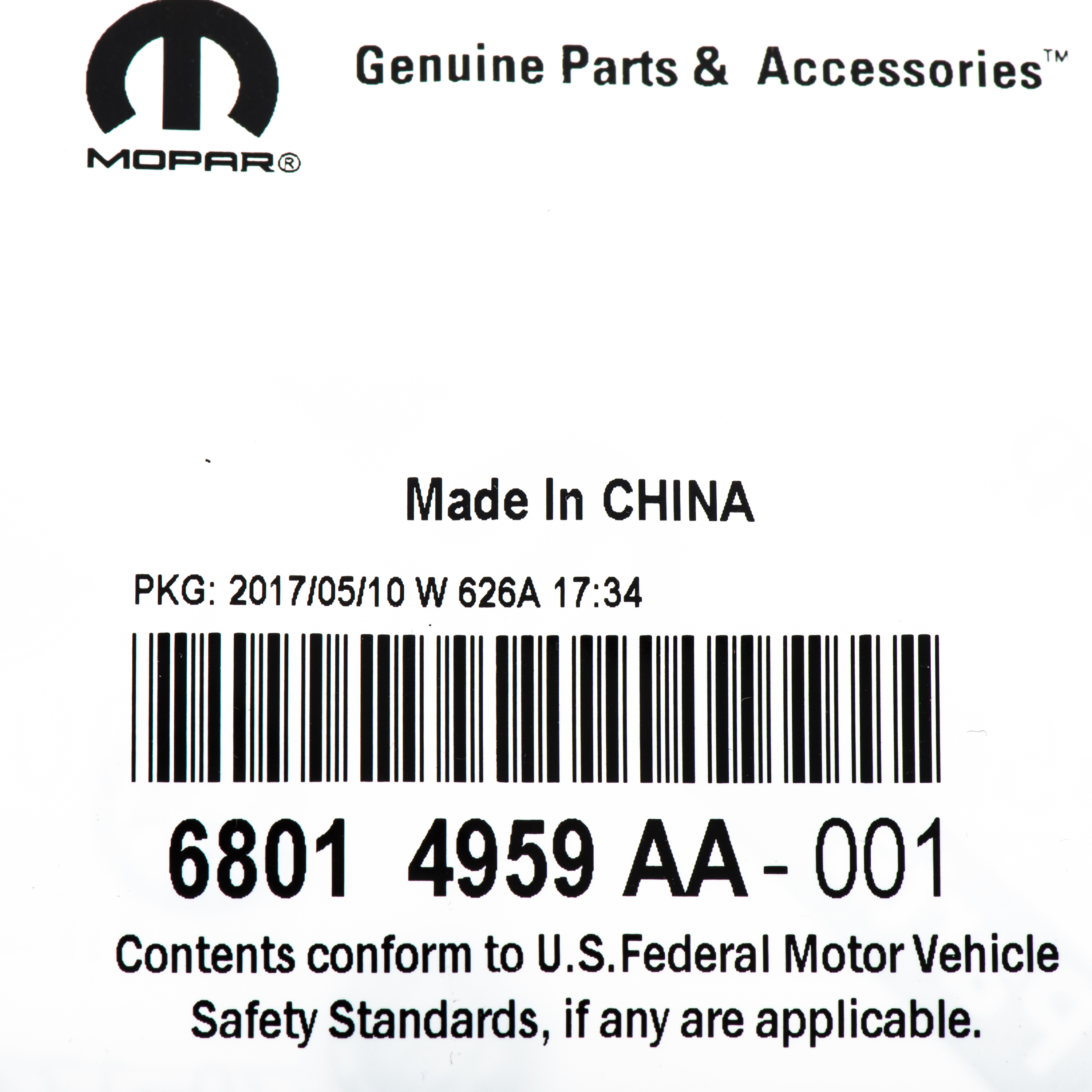 2007-2010 Jeep Wrangler OEM NEW Mopar 2007-10 Jeep Wrangler Inside ...