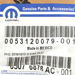 2009-2020 Dodge Journey Wheelhouse Seal 5076878AC | Mopar OEM Parts Outlet