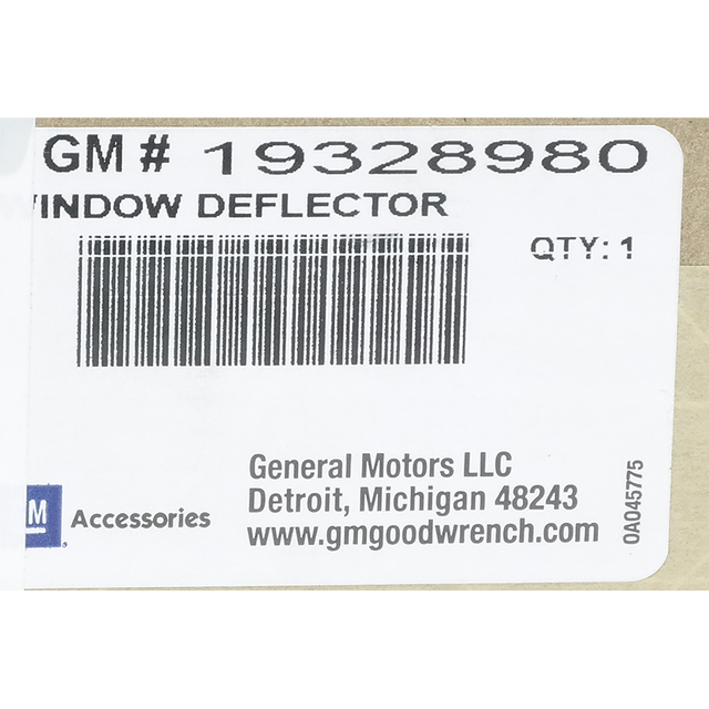 2014-2019 Chevrolet Air Deflector, Side Windows, In-Channel 19328980 ...