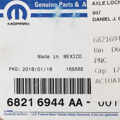 2013-2024 Ram Axle Locker Actuator 68216944AA | QuirkParts
