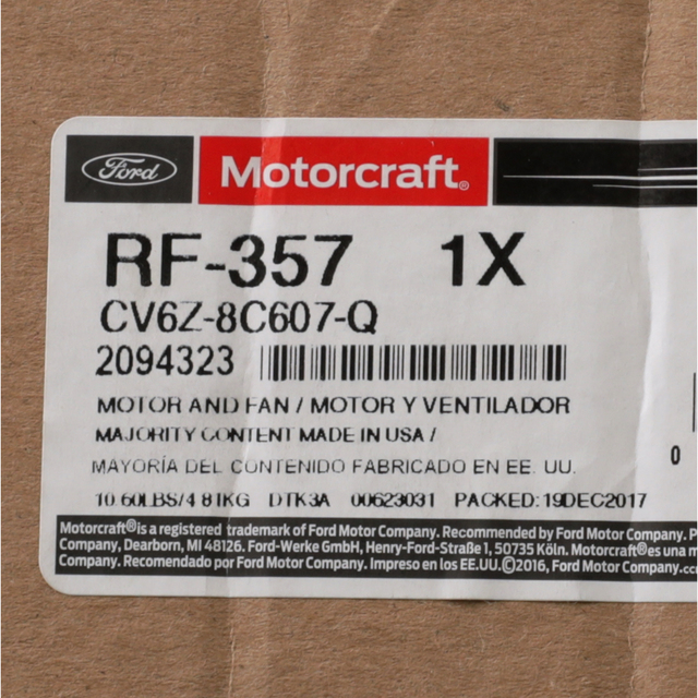 2013-2020 Ford Fan & Motor CV6Z-8C607-Q | QuirkParts