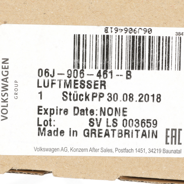 06J-906-461-B - OEM NEW 2008-2018 Volkswagen Beetle Jetta CC Mass Air ...