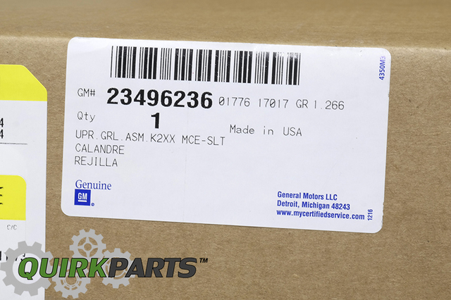 2016-2018 GM Bright Chrome Front Grille with GMC Emblem, Bezel, Clips ...